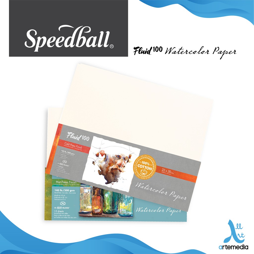 Jual Speedball Fluid 100 Cotton 22x30 inch Watercolor Paper | Shopee ...