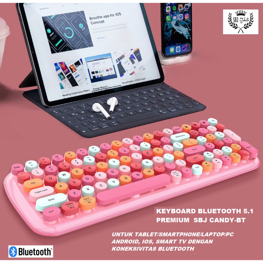 Jual PROMO DISKON Mofii Keyboard BLUETOOTH Premium model Retro Wireless ...