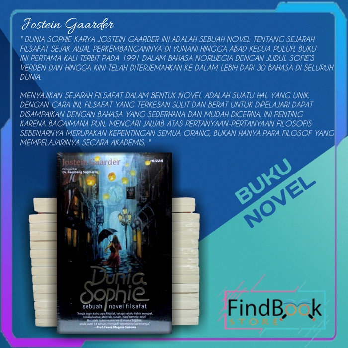 Jual Buku Novel - Dunia Sophie Sebuah Novel Filsafat - Jostein Gaarder | Shopee Indonesia