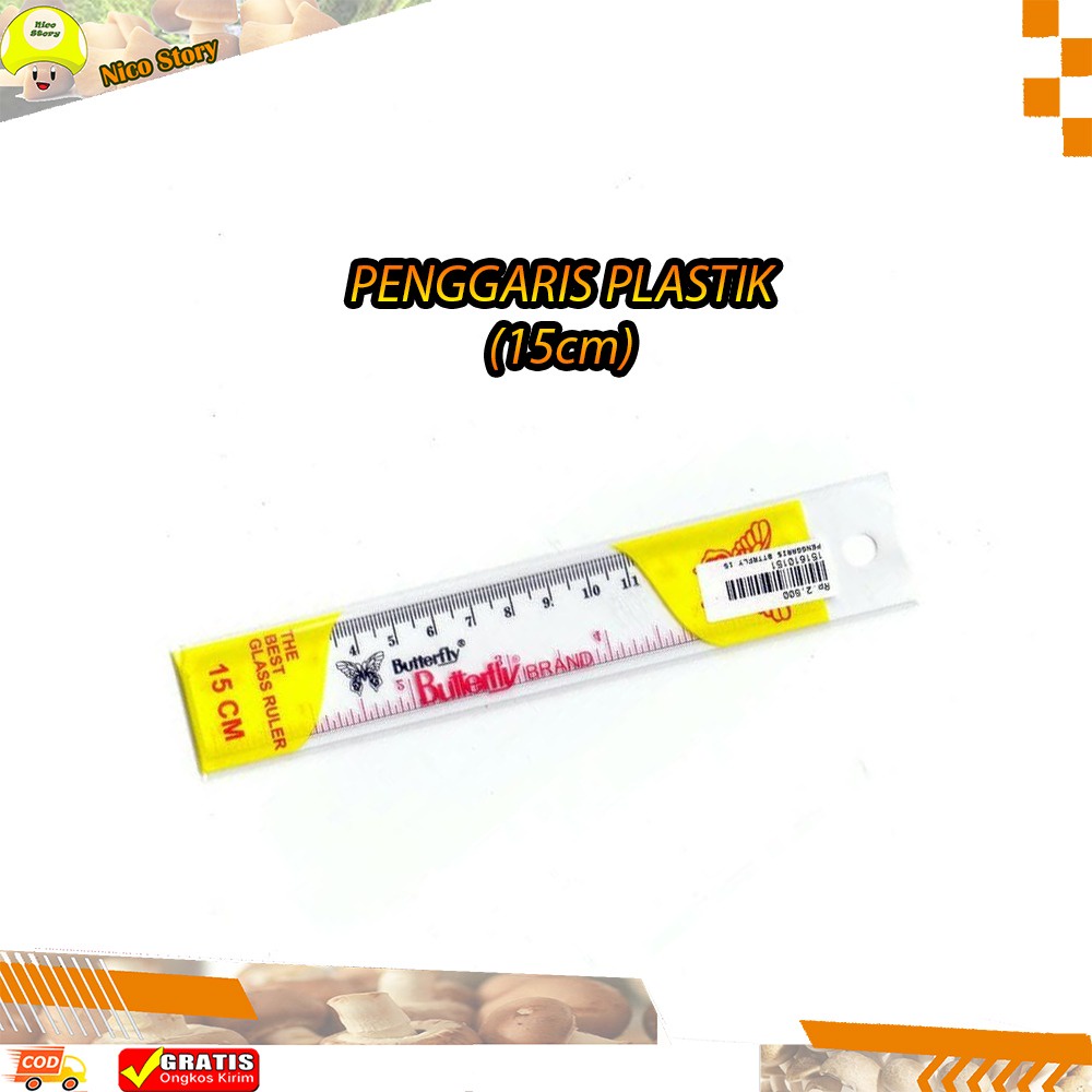 Jual (NCS) COD PENGGARIS PLASTIK 15 CM / PENGGARIS Mika 15 CM / Mika ...
