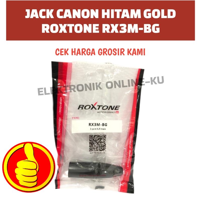 Jual JACK CANON HITAM GOLD ROXTONE RX3M-BG | Shopee Indonesia
