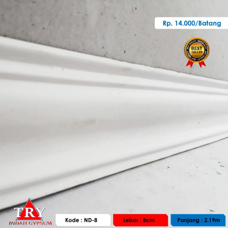 Jual List Gypsum (MINIMALIS) Polos S lebar 8cm - Original TRYINDAH ...