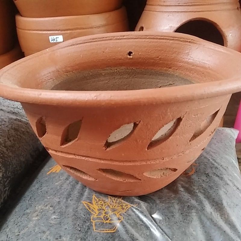 Jual Pot gerabah anggrek tempel( wajib + packing kayu di etalase ...