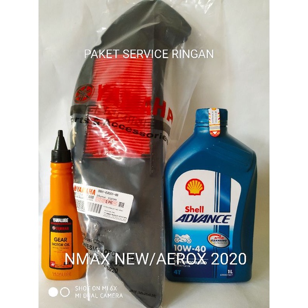 Jual PAKET YAMAHA NMAX / AEROX NEW - OLI SHELL AX7 ADVANCE MATIC 1L ...