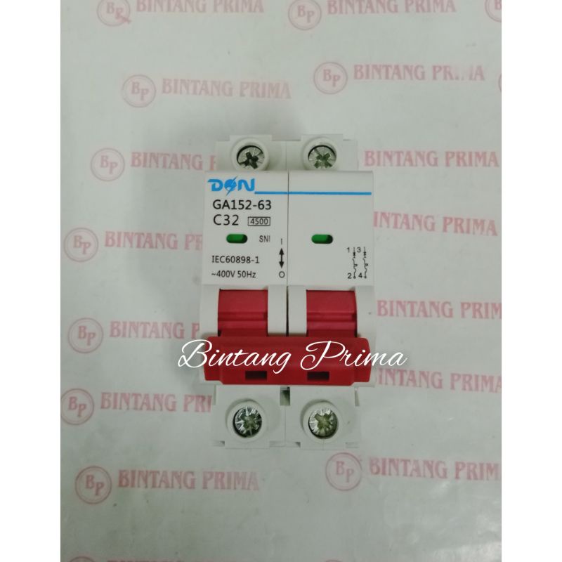 Jual MCB 2P 32A Tipe GA152-63 Merk DEN | Shopee Indonesia