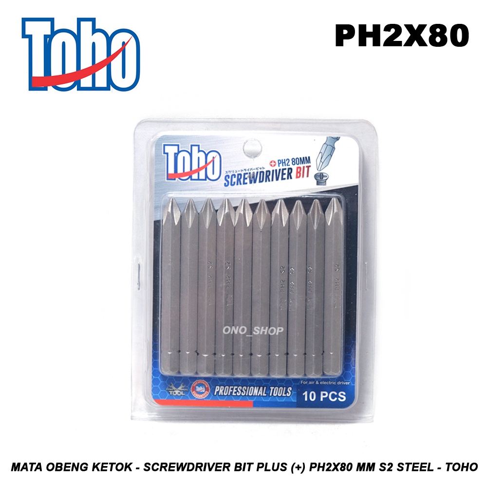 Jual Mata Obeng Ketok - Screwdriver Bit Plus (+) PH2x80 mm S2 Steel ...