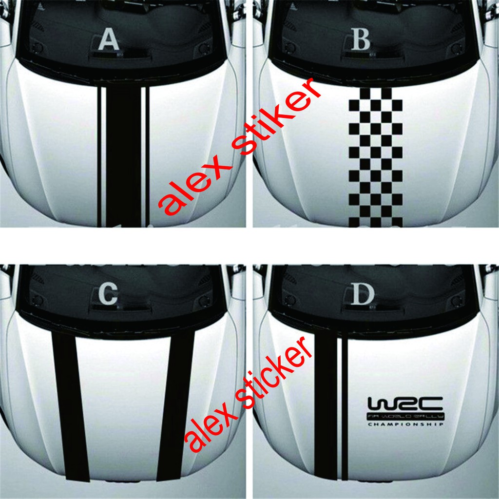 Jual STIKER CUTTING STICKER MOBIL KAP DEPAN HONDA JAZZ AVANZA CYLA BRIO ...