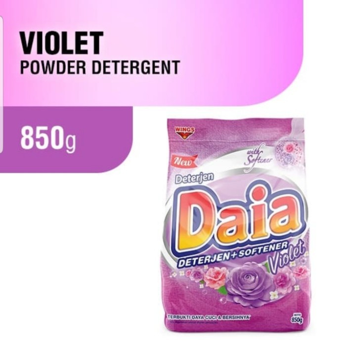 Jual DAIA VIOLET DETERJEN+SOFTENER BUBUK 800G | Shopee Indonesia