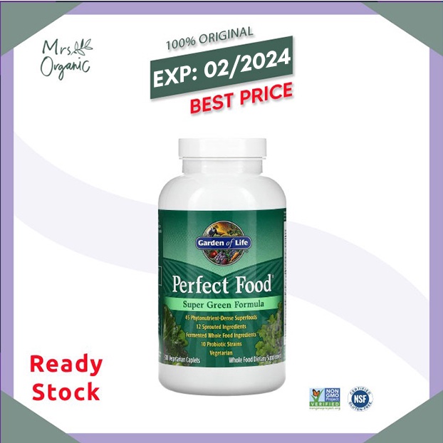 Jual GARDEN OF LIFE Perfect Food Super Green Formula 300 Caplet ...