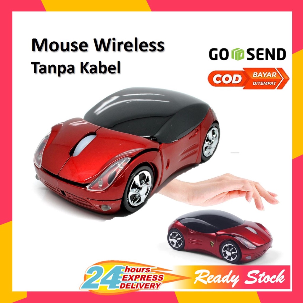 Jual Mouse Wireless Optical Bentuk Mobil Sport Wifi Wireless 800-1600 ...