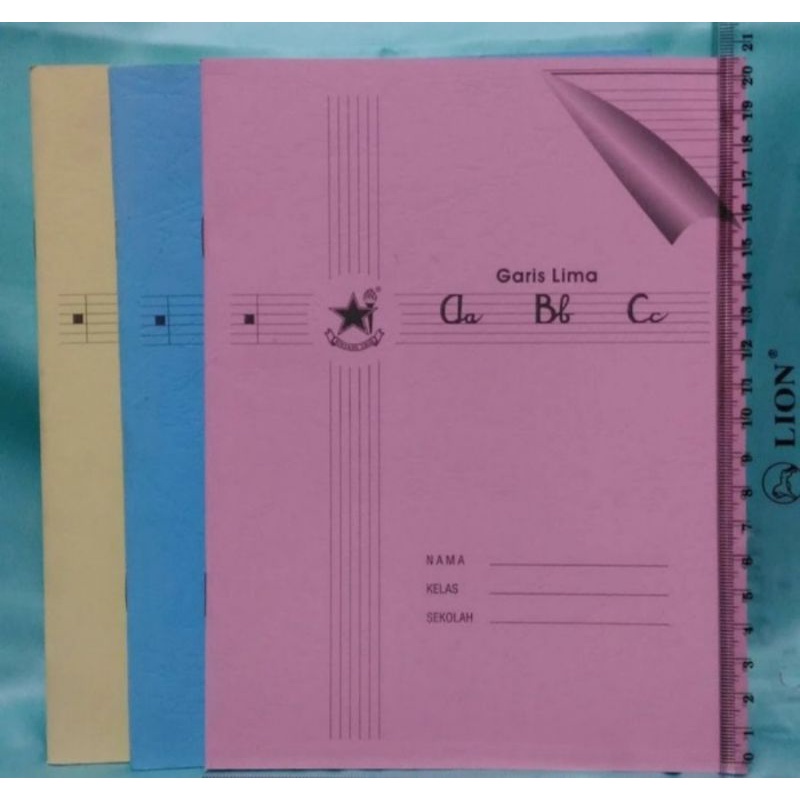 Jual Buku menulis halus garis 5 bintang obor tulis halus buku tulis ...