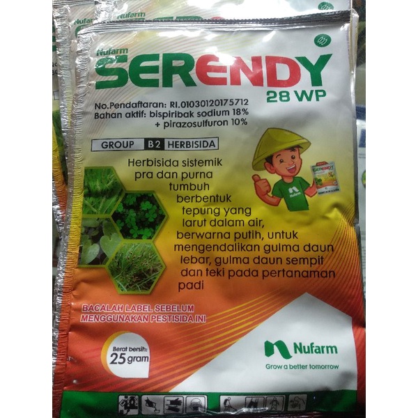 Jual herbisida SERENDY 28 WP( bispiribak sodium 18% +pirazosulfuron 10% ...