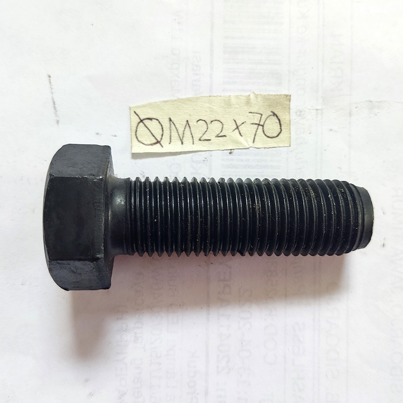 Jual BAUT BAJA HITAM 8.8/Ring Pir M22/Ring Plat M22/Mur Baja M22/M22x50 M22x55 M22x60 M22x65 ...