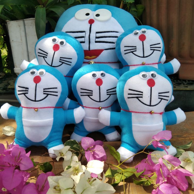 Jual Boneka Kucing Biru L anak5 (6pcs) | Shopee Indonesia