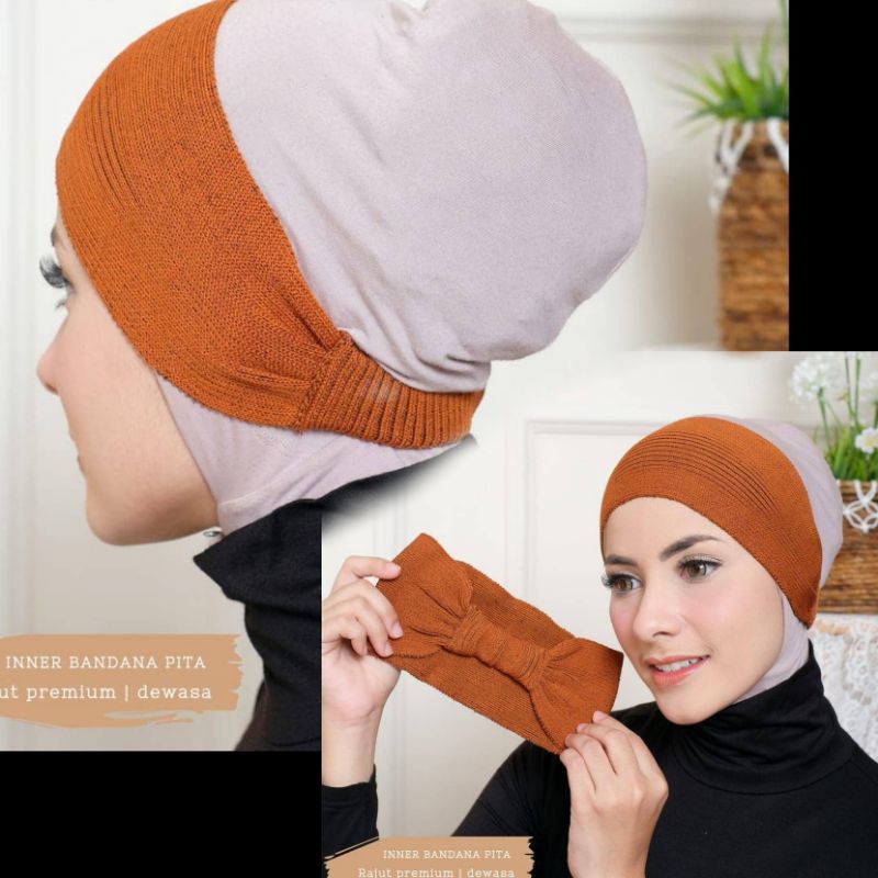 Jual Ciput Bandana Rajut Pita Karet Karet belakang premium | Shopee ...