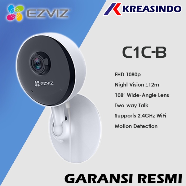 Jual Ezviz C1C-B 1080P H 256 Wireless IP Camera Night Vision Garansi ...