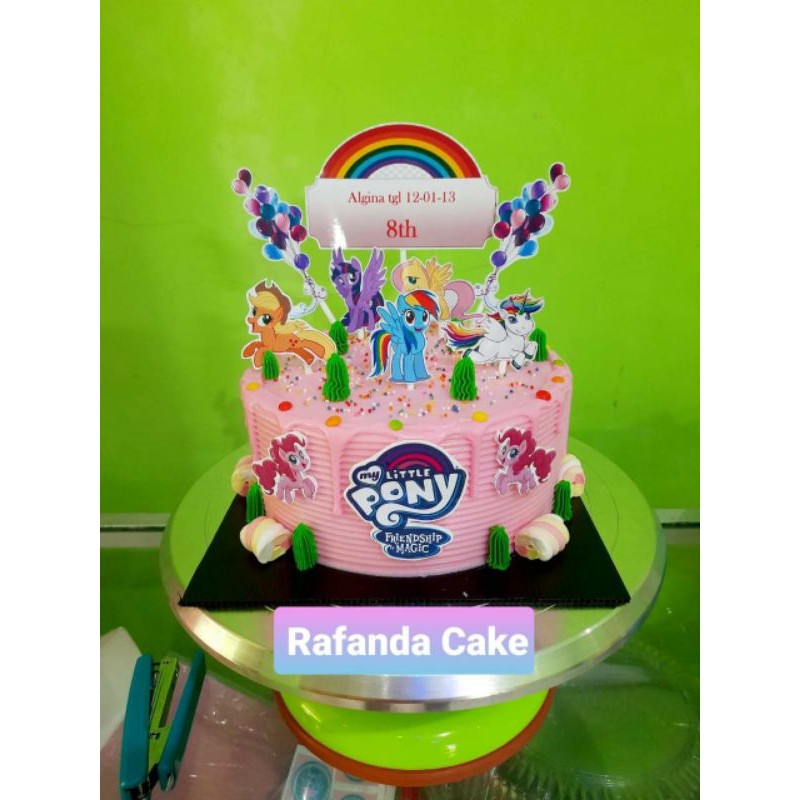Jual topper kue ulang tahun toper ultah kuda ponny custom nama | Shopee ...