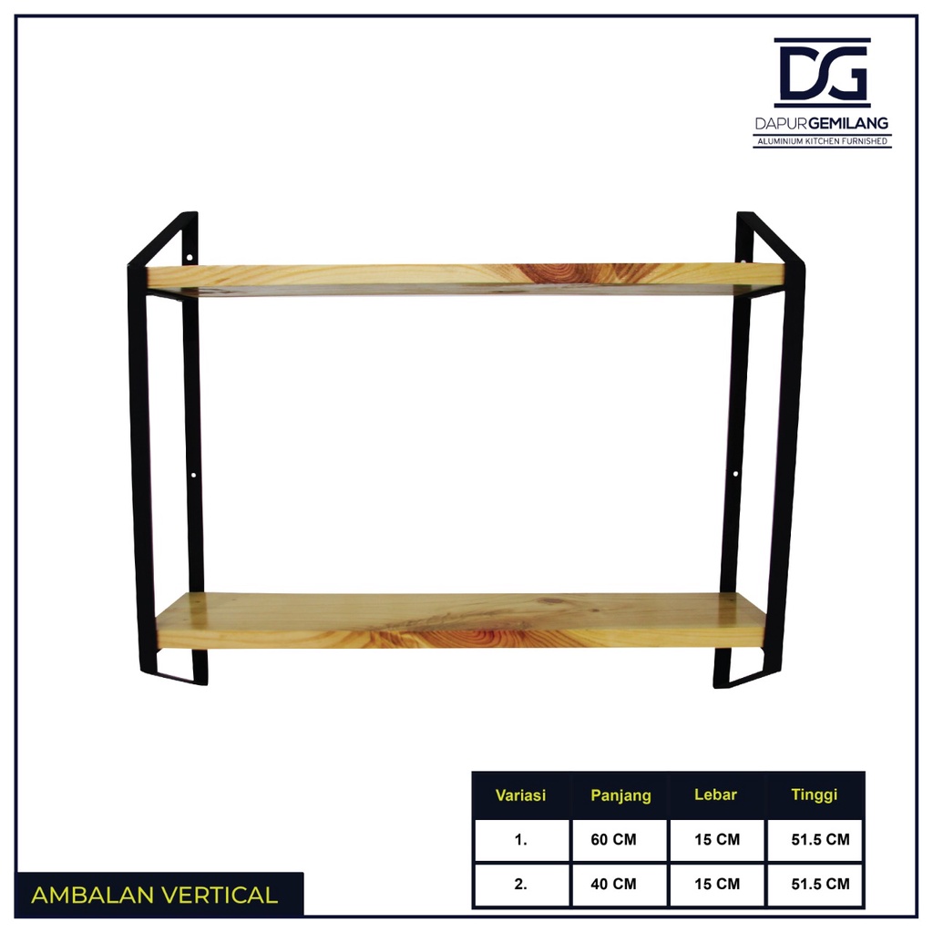 Jual Ambalan Dinding Premium Vertical (Wall Yeva Metal) | Shopee Indonesia