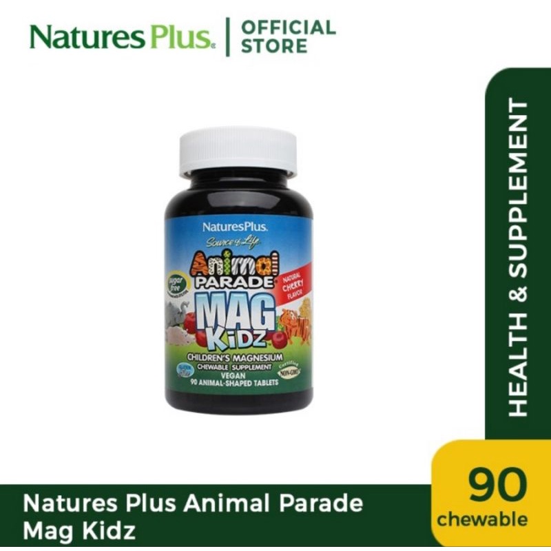 Jual Natures Plus Animal Parade Mag Kidz 90 Tablets - Mag Kids | Shopee ...