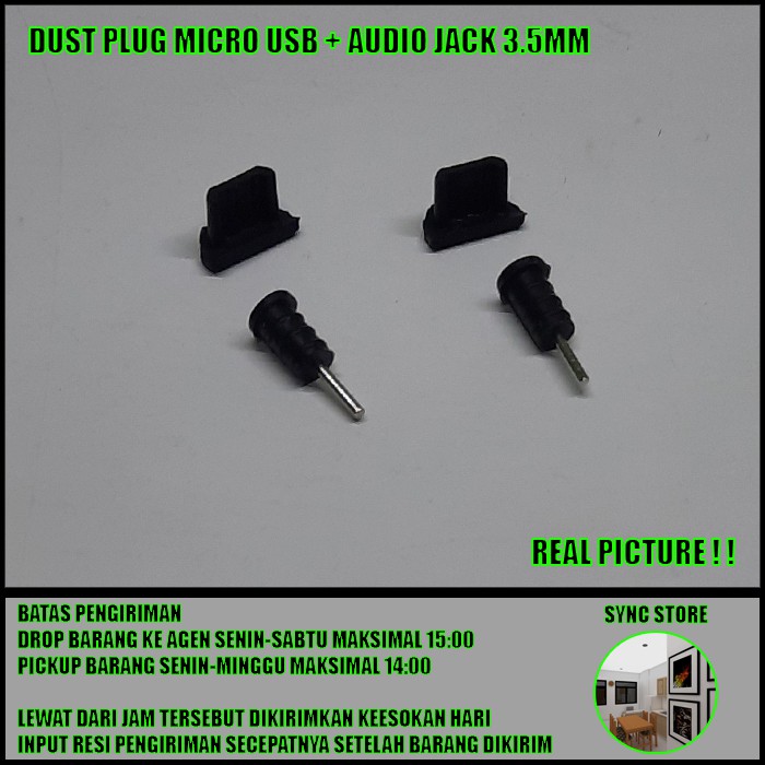 Jual Dust Plug Charger Port Micro USB & Audio Jack 3.5mm | Shopee Indonesia