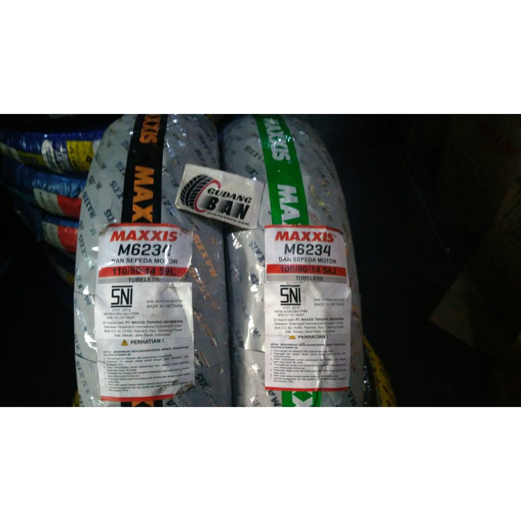 Jual Paket ban extramaxx uk 100 / 80 -14 dan 110 / 80 -14 TUBLESS untuk ...