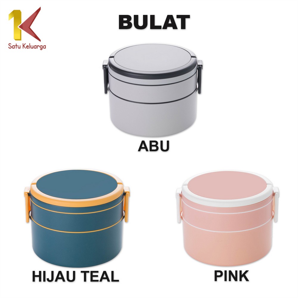 Jual Satu Keluarga Kotak Makan 2 Tingkat C478 Tempat Bekal Makan Double Layer Food Grade Lunch ...