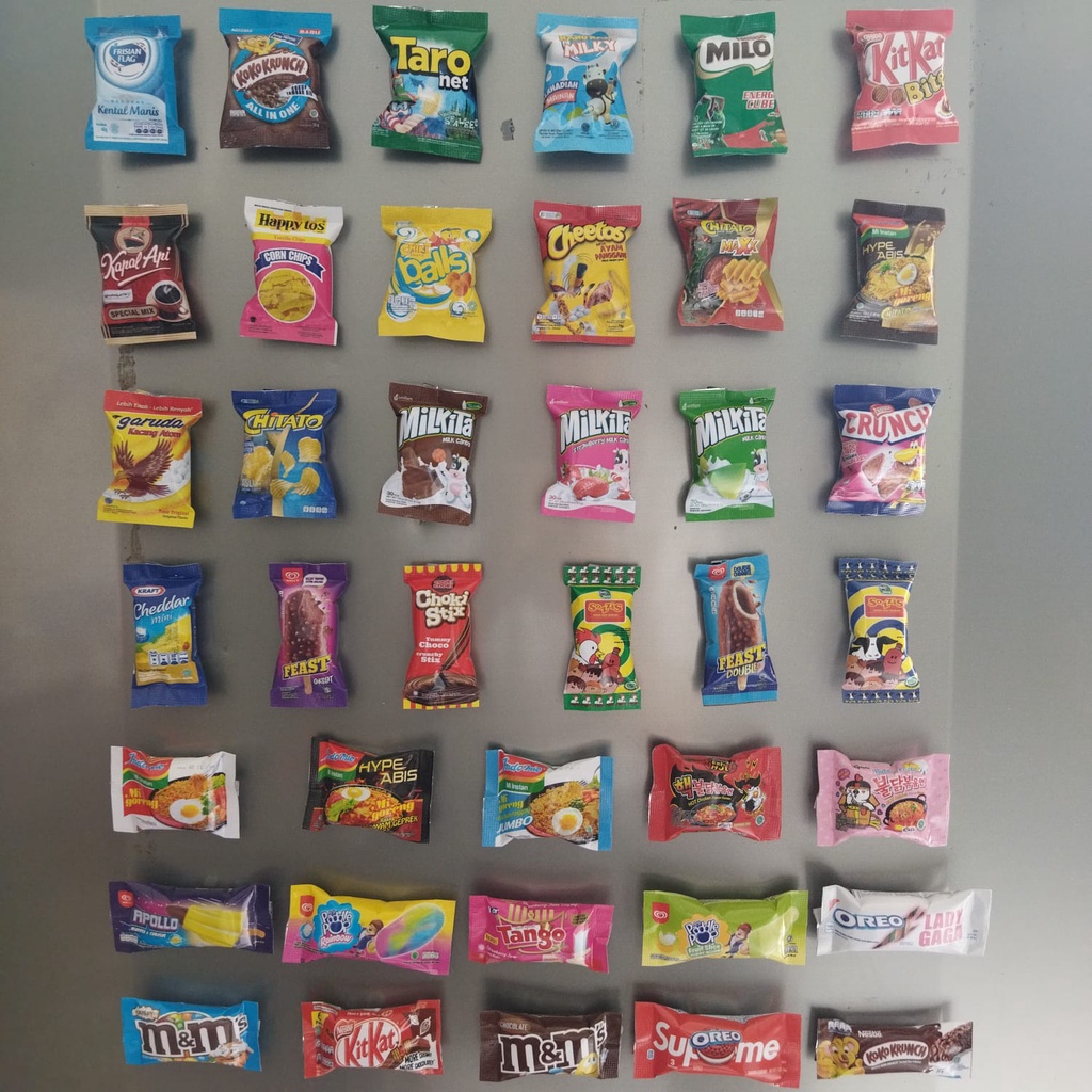 Jual 100PCS Magnet Kulkas Tempelan kulkas replika Miniatur Makanan Lucu ...