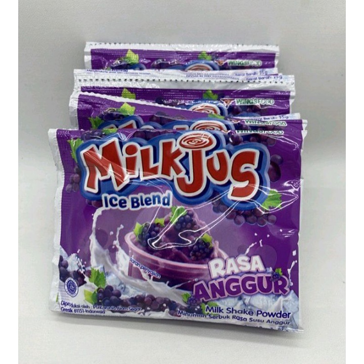 Jual Serbuk Minuman Instan Ice Blend Shake Milkjus Rasa Anggur Segar ...