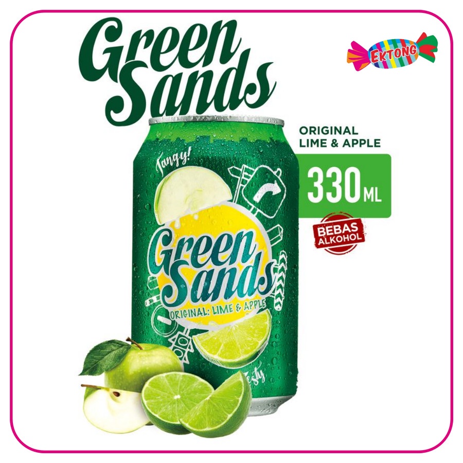 Jual GREEN SANDS ORIGINAL LIME & APPLE 330ML ( KALENG ) | Shopee Indonesia