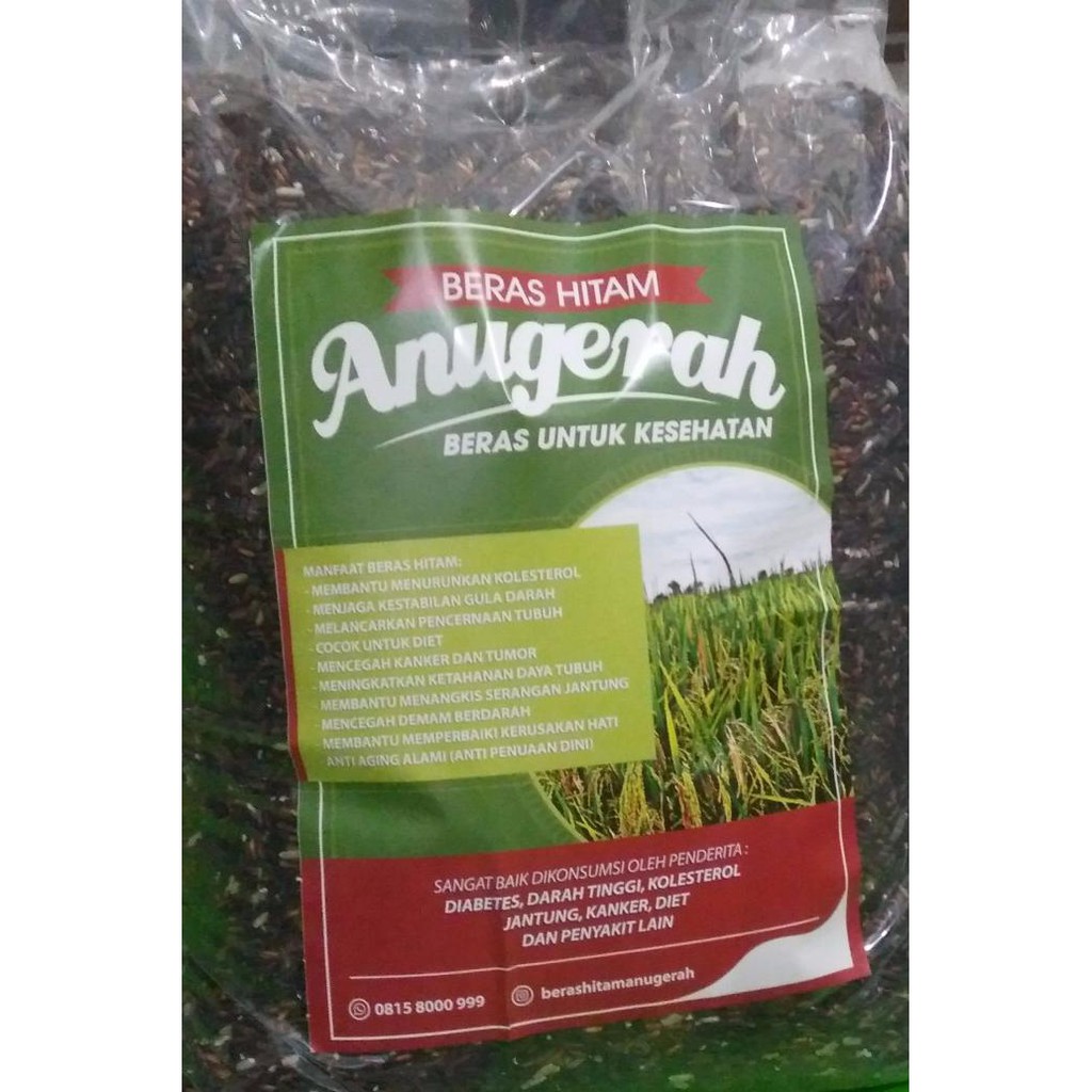Jual BERAS- BERAS HITAM KEMASAN 2 KG -UNGGULAN. | Shopee Indonesia