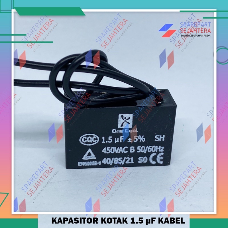 Jual KAPASITOR CAPASITOR KIPAS ANGIN FAN AC KABEL 2 KOTAK UKURAN 1.5 UF ...