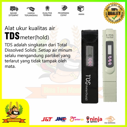 Jual TDS meter Alat ukur kualitas air TDS-3 meter ppm Temp hidroponik ...