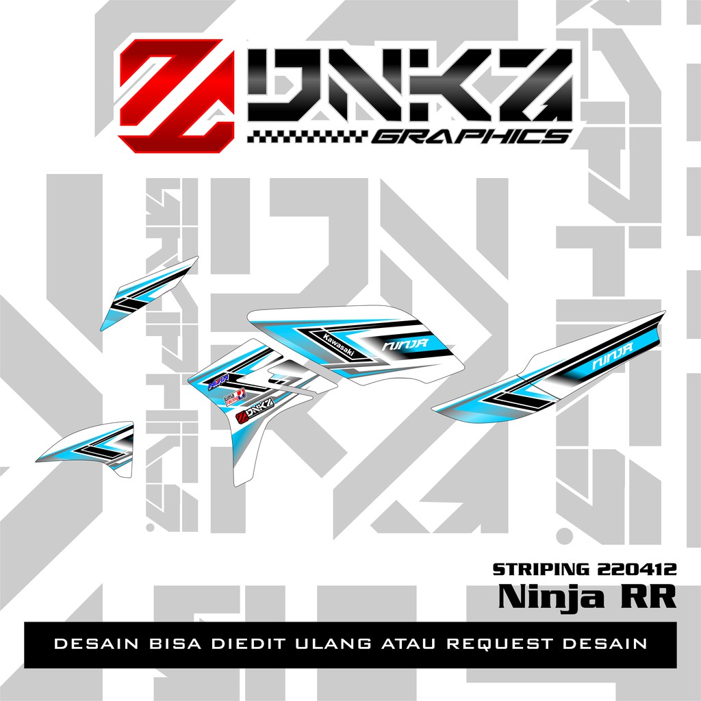 Jual Stiker Ninja RR Decal Striping Ninja RR Premium Racing ST220412 ...