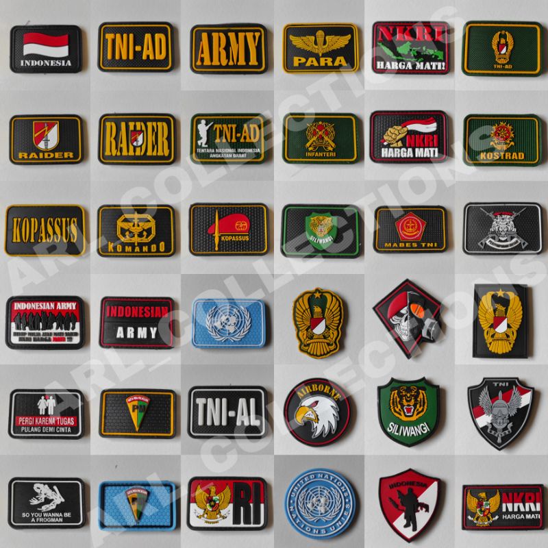 Jual patch rubber logo tni ad/rubber patch tni/kostrad/kopassus ...