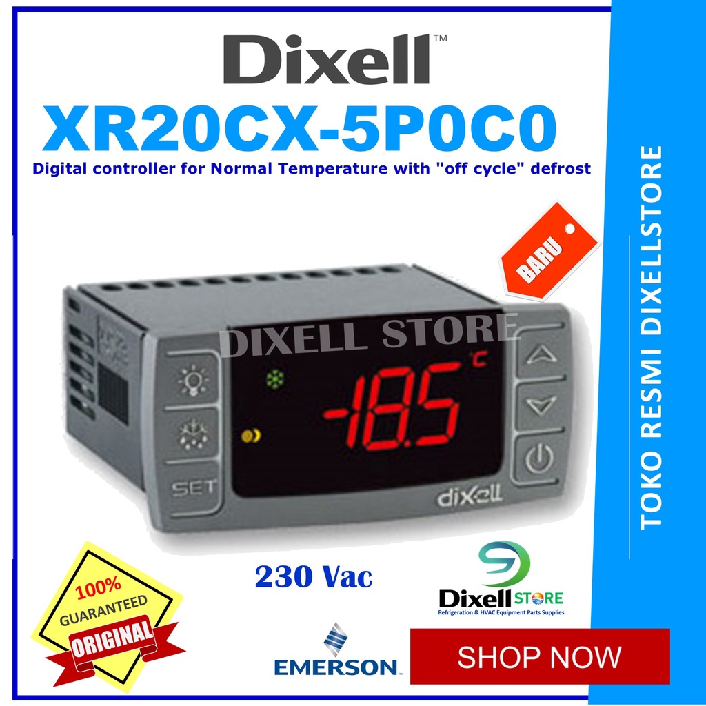 Jual DIXELL XR20 Thermostat Digital Controller XR20CX-5P0C0 230Vac ...