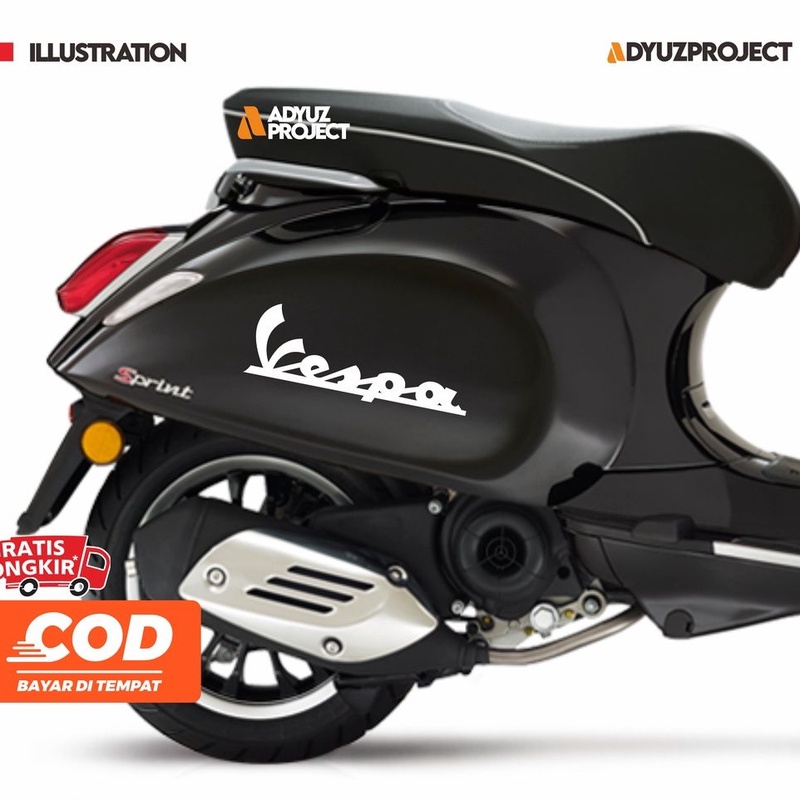 Jual VESPA (SATU SET) Sticker Cutting Mobil Motor Vespa Scoopy Vino ...