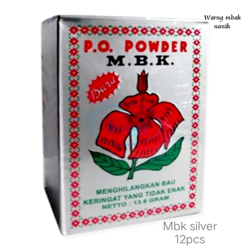Jual Bedak MBK powder silver super 1box isi 12bungkus | Shopee Indonesia