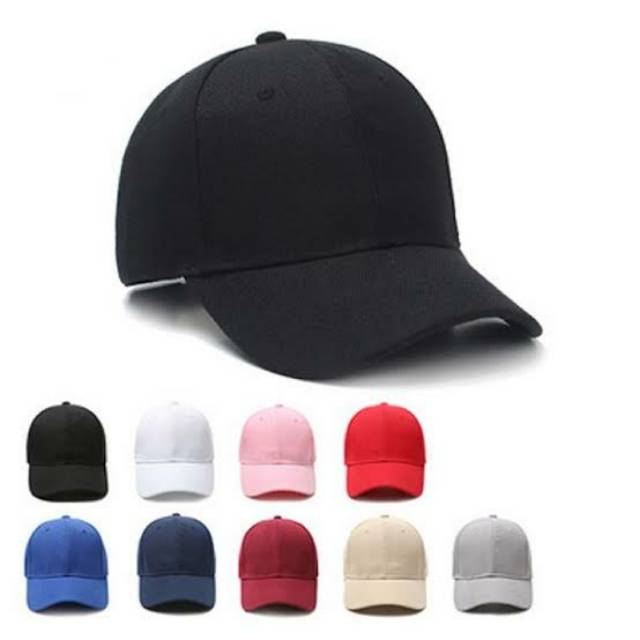 Jual Topi polos basic twill pria / wanita polos topi rapel baseball ...