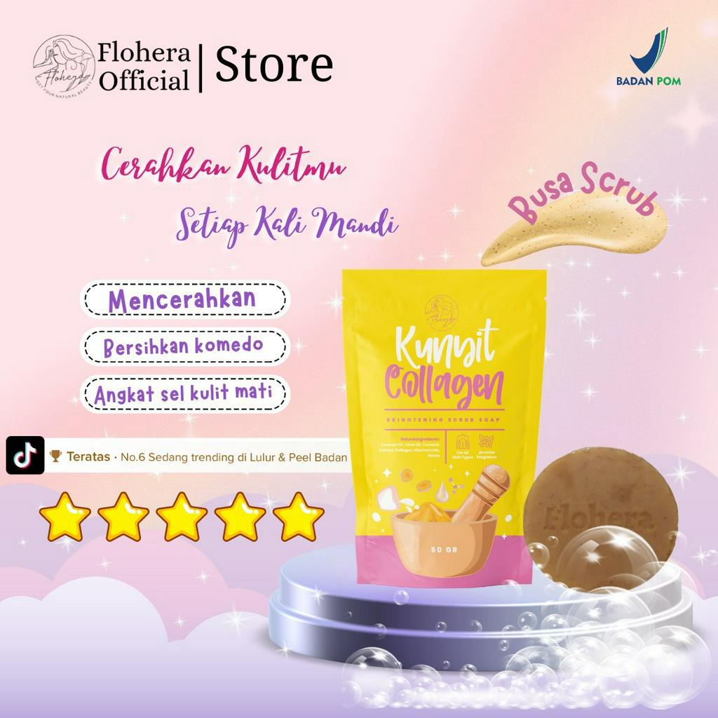 Jual KUNYIT COLLAGEN SCRUB SOAP Sabun Lulur Pencerah Wajah dan Badan ...