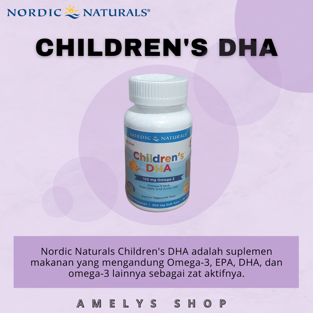 Jual NORDIC NATURAL Children's DHA 90 Softgels Membantu Mendukung Perkembangan Otak Anak ...