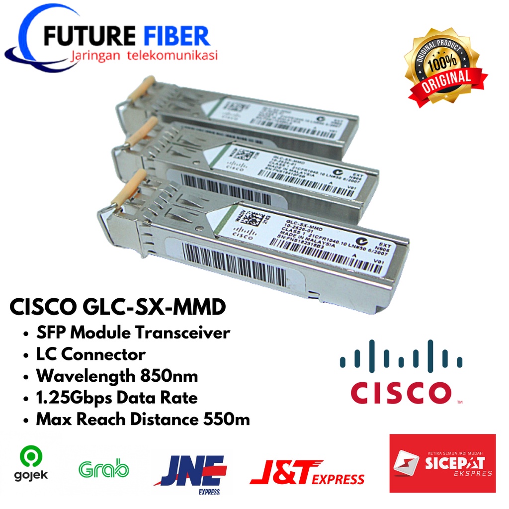 Jual CISCO GLC-SX-MMD SFP Module Transceiver 1Gbps Transceiver Module | Shopee Indonesia