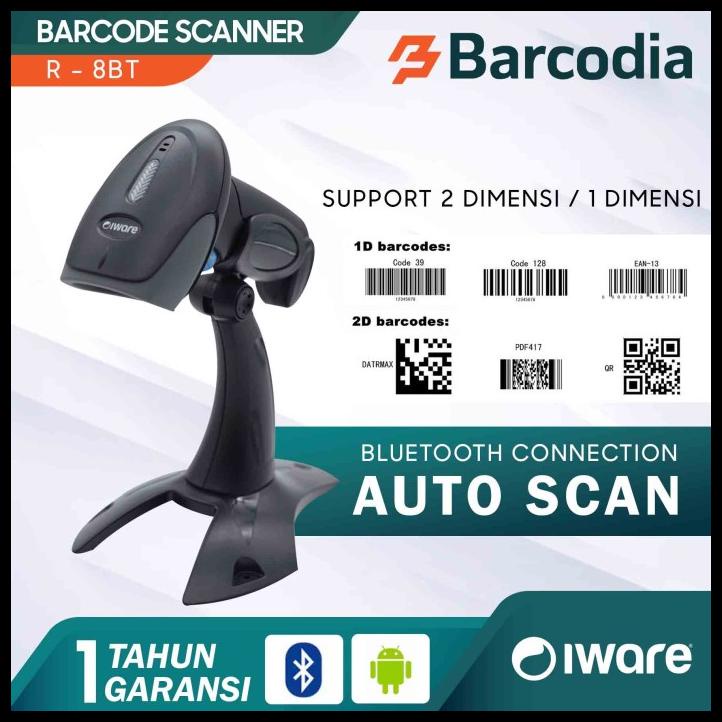 Jual Wireless Bluetooth 2D Laser Barcode Scanner Iware (Android,Ios ...