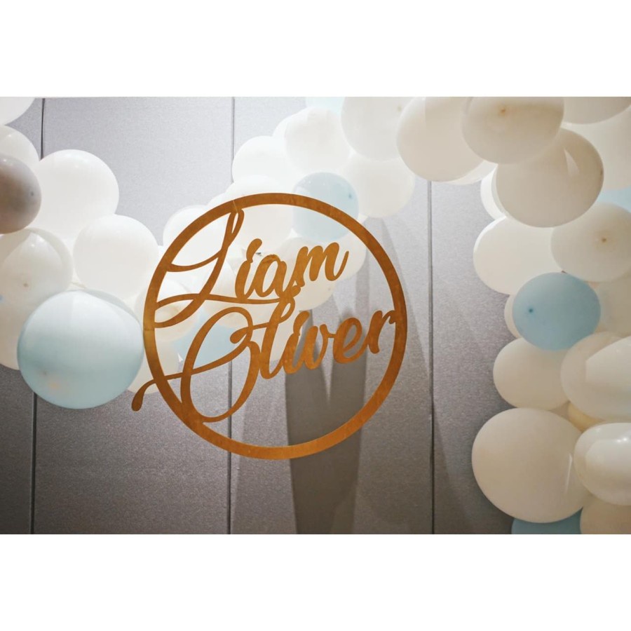 Jual BACKDROP NAME / TULISAN BACKDROP | Round | 2 huruf | Shopee Indonesia