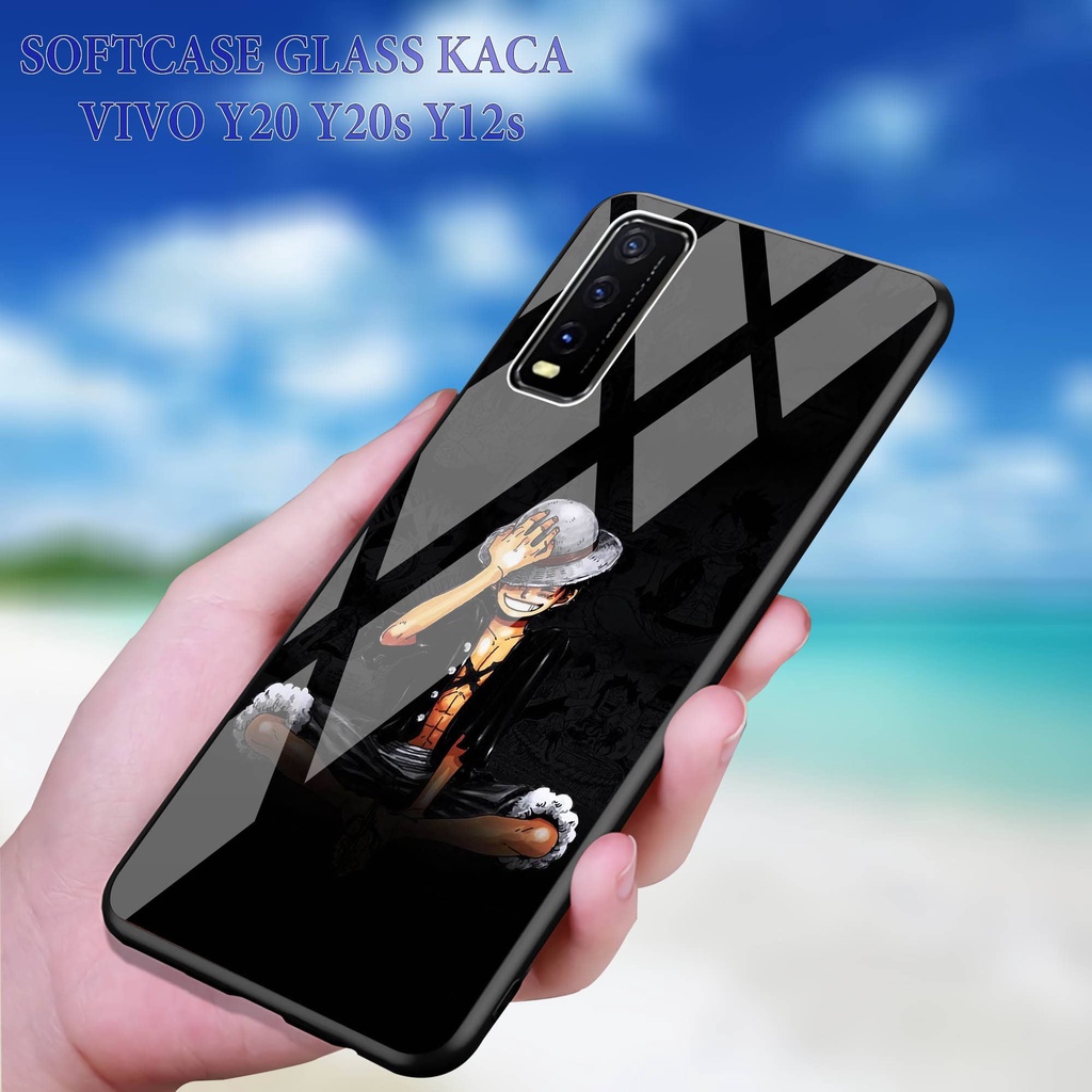 Jual Softcase Glass Kaca ViVO Y20 Y20s Y12s- Case Hp Pelindung Handphone ViVO Y20 Y20s Y12s A20 ...