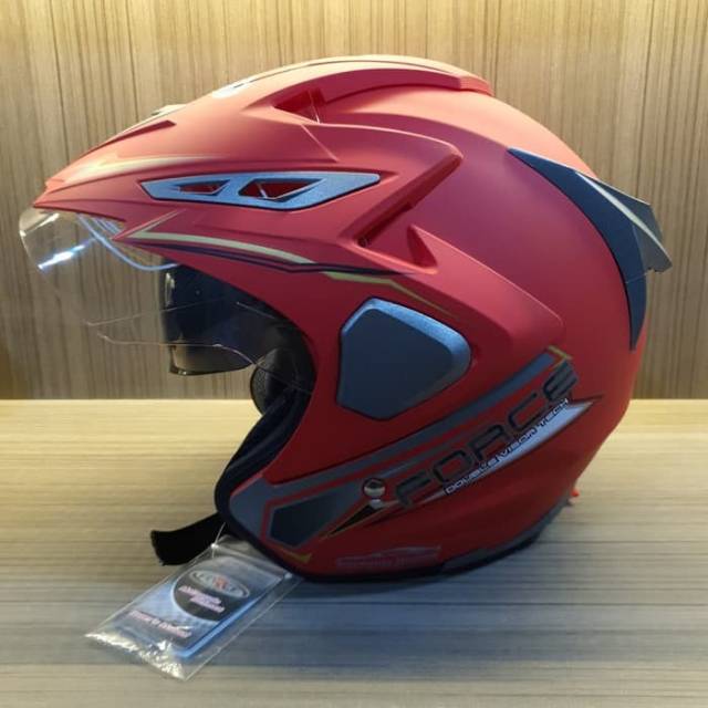 Jual Helm Half Face Dewasa Double Visor SNI ORI Kaca Anti Pecah Smart ...