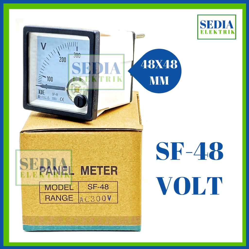 Jual PANEL METER ANALOG SF-48-VOLT VOLTMETER VOLT METER 48X48MM 500V ...