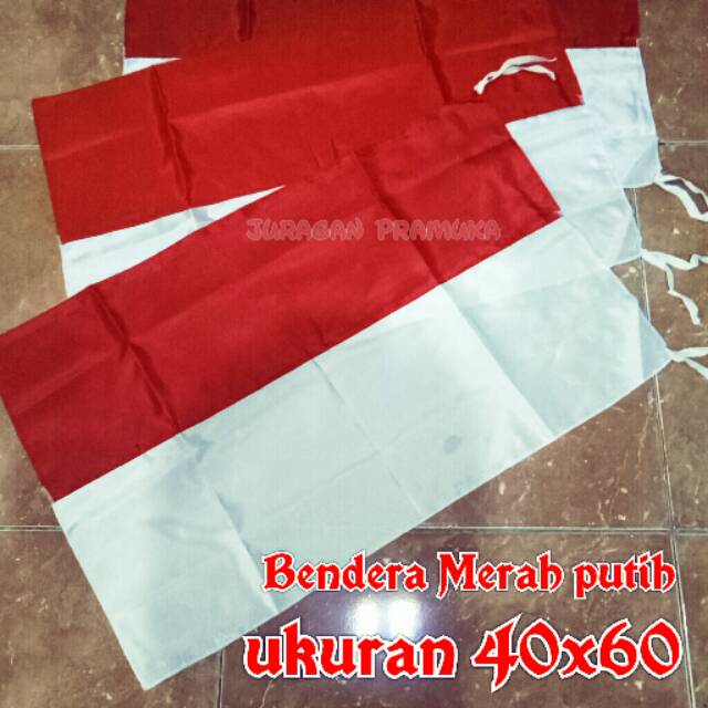 Jual BENDERA MERAH PUTIH INDONESIA UKURAN ±40x60cm KAIN SATIN PELES ...