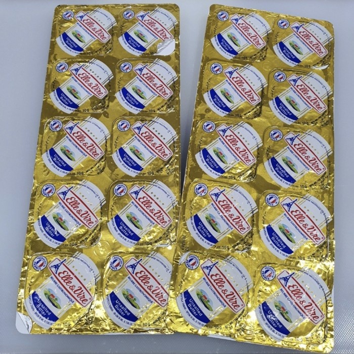 Jual BUTTER PORTION UNSALTED ELLE&VIRE 10g (pack isi 10 mini cups ...