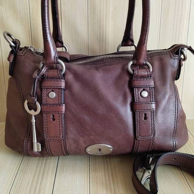 Jual Fossil Maddox Espresso Medium Satchel | Shopee Indonesia