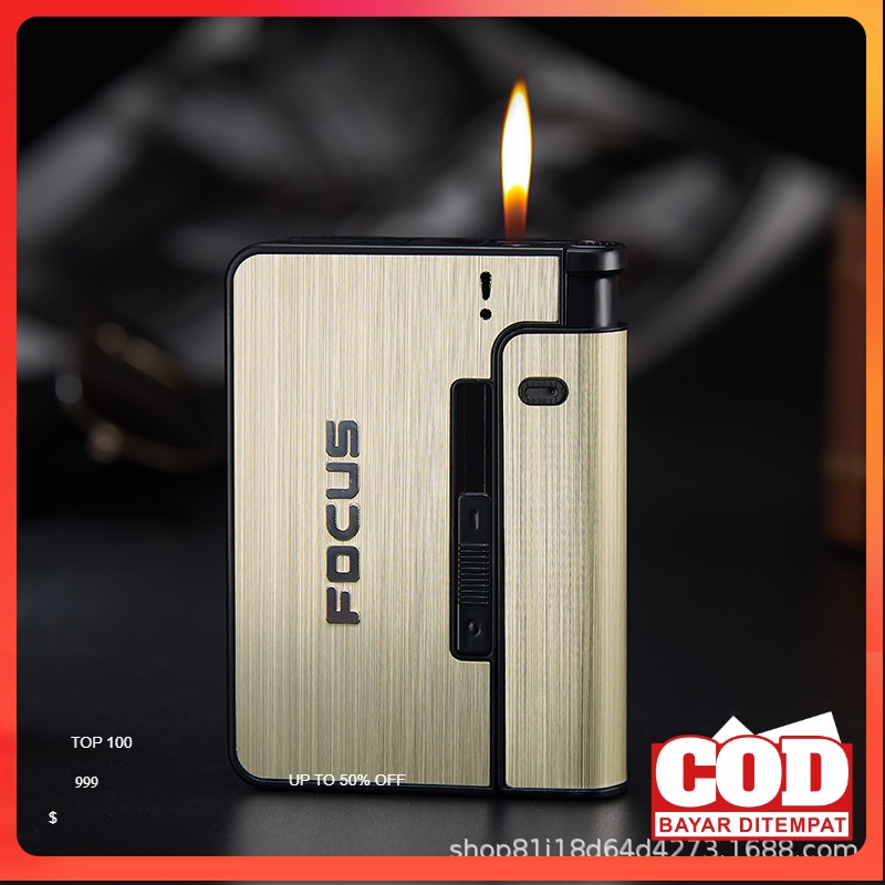 Jual Firetric Kotak Rokok Plus Slot Korek Api Keren JD-YH001/Tempat ...